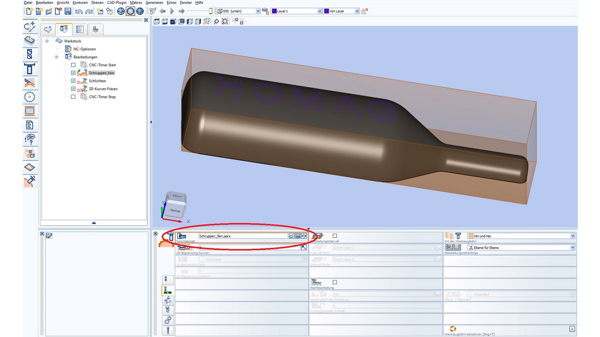 Parameter sets for CAM macros | homag docs