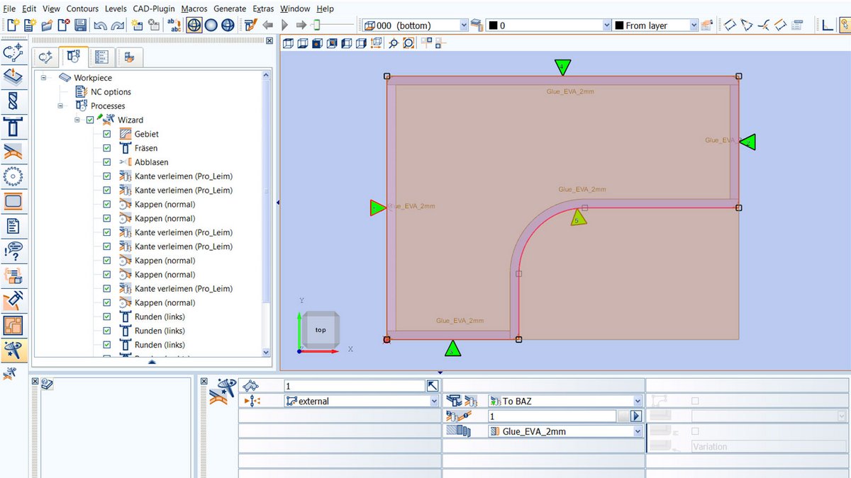The gluing wizard for efficient programming for edge banding | homag docs