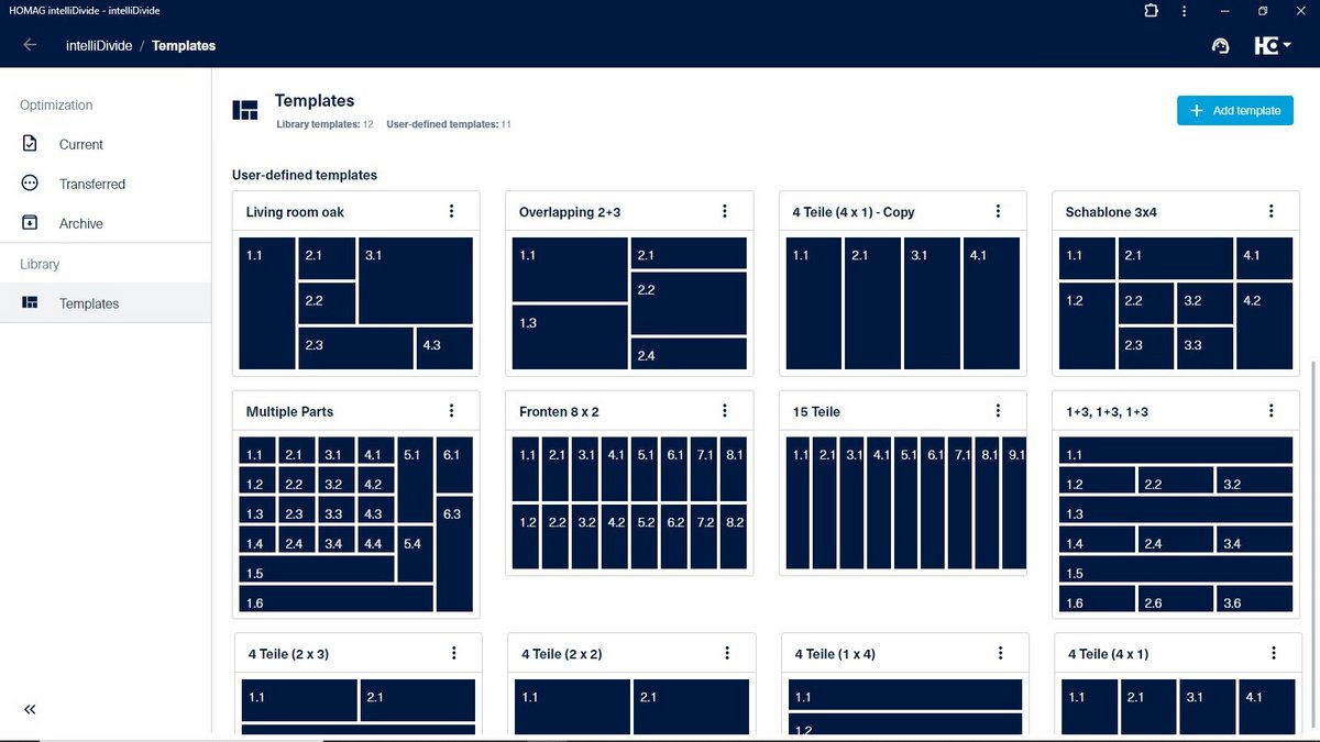 Creating a new, individual cutting template | homag docs