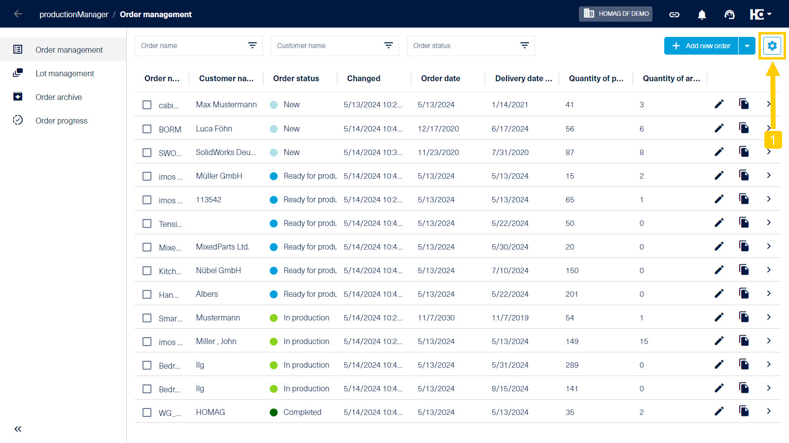 Save filter values - How to customize your view! | homag docs
